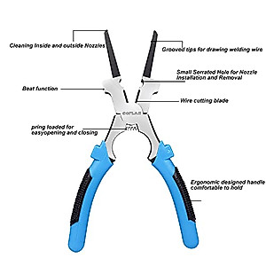 Goflas MIG Welding Pliers, 8-Inch Multi-Function Welding Pliers, Welding Tools Ideal for Cutting Wires, Removing and Installing Nozzles, etc.