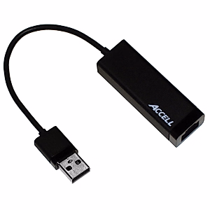Accell USB 3.0 to Gigabit Ethernet Adapter 1000Mbit/S, Compatible with Windows and macOS, Black (J141B-005B-2)