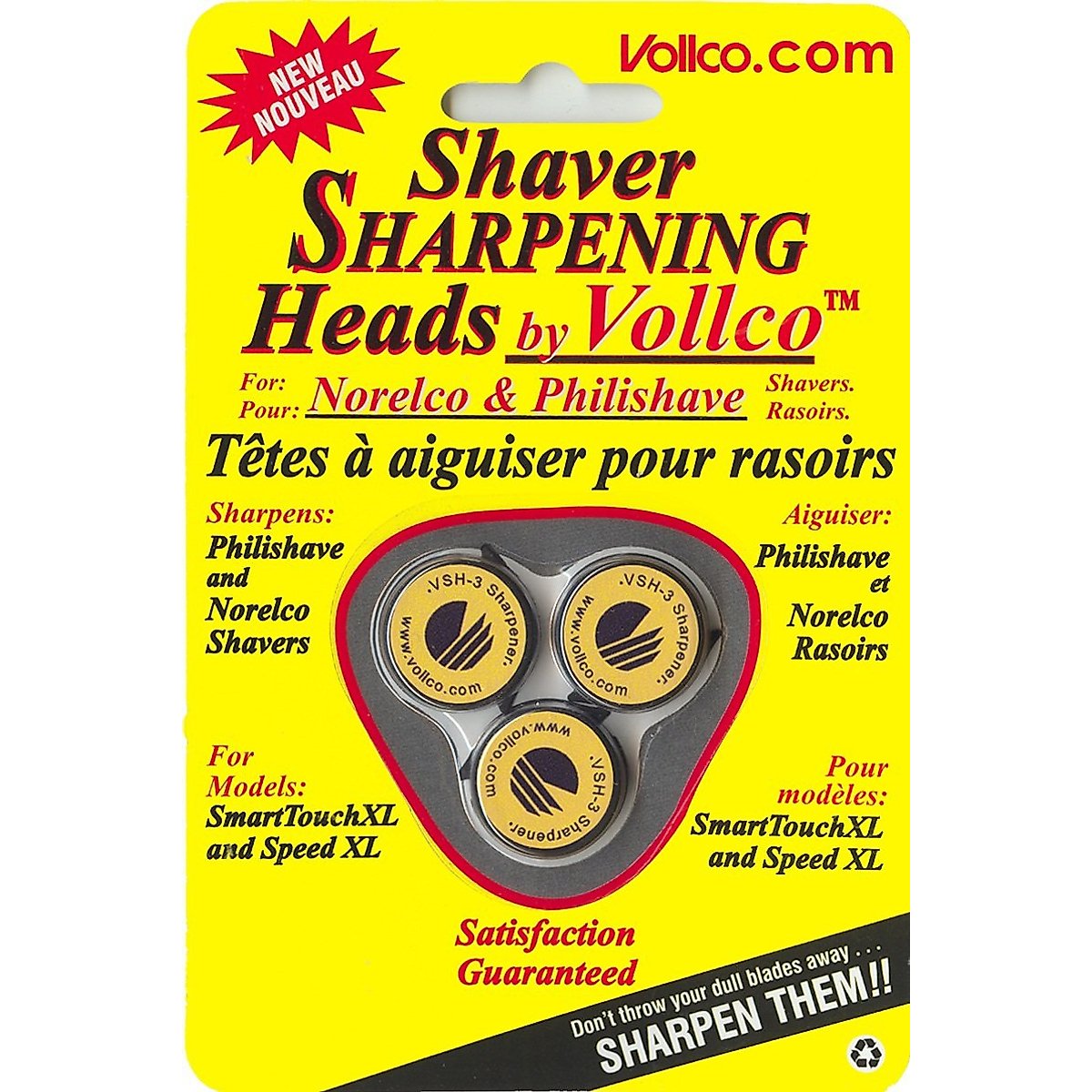 Vollco Sharpening Heads for Norelco Smart Touch and Speed-XL Models using HQ9 heads