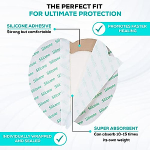 MedVance TM Silicone - Sacral Bordered Silicone Adhesive Foam Wound Dressing, Bed Sore Treatment Bandage for Sacrum, Size 7"x 7", Box of 10 dressings