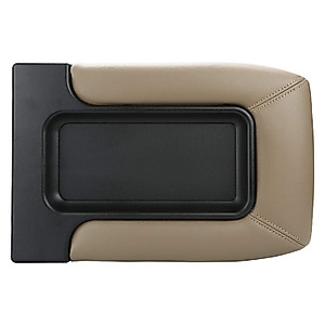 VeCarTech Center Console Lid/Cover Armrest Repair Kit Compatible with 99-07 Chevy Silverado,Tahoe,Suburban,Avalanche,GMC Sierra,Yukon,Escalade-Replaces 19127364,19127365,19127366, Dark Beige