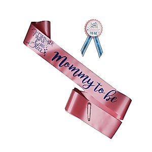 Twinkle Little Star Baby Shower Mommy to be & Daddy Pin Pink Blue Gift Set Galaxy