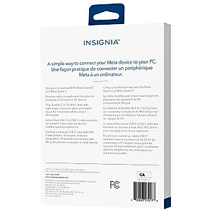 Insignia 16.4' USB-C Virtual Reality Headset Cable for Oculus Quest 2 and Oculus Quest - Black - Model: NS-VR5MCC
