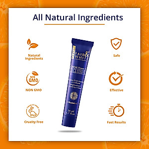 Fair and White Exclusive, Skin Brightening Cream with Vitamin C | 1.7 Fl oz / 50g | Reduce Appearance of Fine Lines & Wrinkles - with Glycerin and Castor Oil, For Face & Body