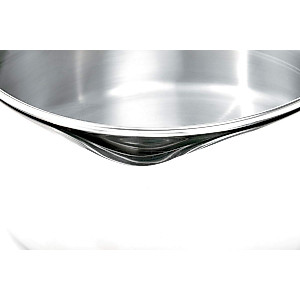 Norpro KRONA 5 Quart Vented Pot with Straining Lid, Stainless Steel,645,Silver