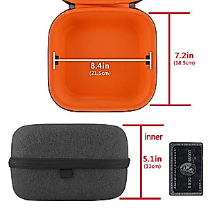 Geekria Shield Headphones Case Compatible with AKG Q701, K701, K702, K712 Pro, K99, K92 Case, Replacement Protective Hard Shell Travel Carrying Bag with Accessories Storage (Dark Grey)