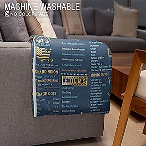 Shanfeirui 50th Birthday Gifts for Women, 50th Birthday Gifts for Men, 50th Birthday, 50th Wedding, 50th Wedding Ideas, Back in 1973 Gifts Blanket 50 × 60 inches