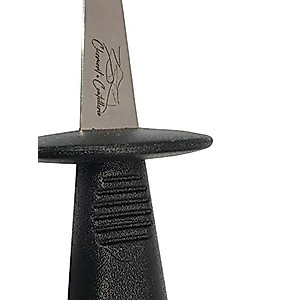 Laguiole Premium Dishwasher Safe Stainless Steel Set of 2 Oyster Knives Shuckers, Black Handle by Clermont Coutellerie