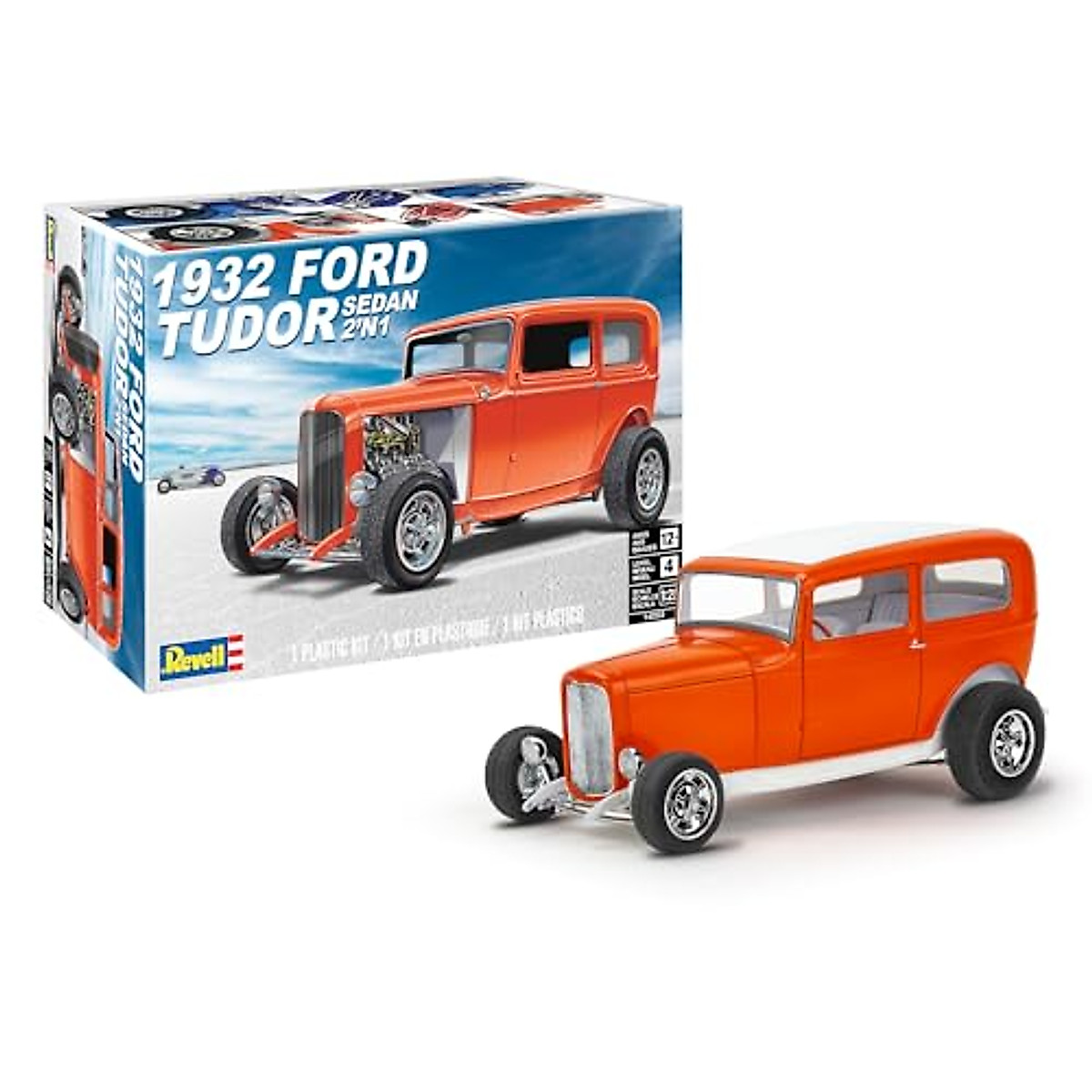 Revell 14553 '32 Ford Tudor Sedan 2'N1 1:25 Scale 188-Piece Skill Level 4 Model Building Kit