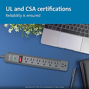 Kensington Guardian 7-Outlet, 6-Foot Cord, & 540 Joules Premium Surge Protector (K38217NA)