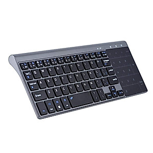 Portable Slim 2.4Ghz Keyboard Handheld with Touchpad for PC/Notebook/TV Box Black
