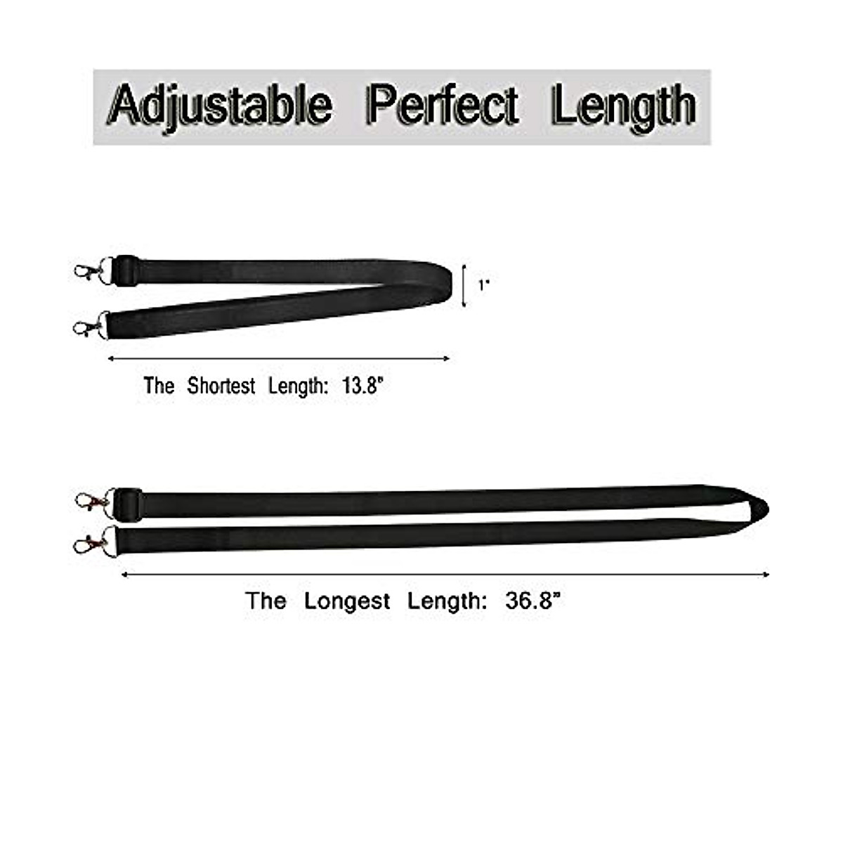 Miesherk Shoulder Strap, Adjustable Laptop Shoulder Straps Replacement Shoulder Handle Crossbody Belt Replacement for Shoulder Bags, Messenger Bag, iPad (Replacement-Shoulder Strap)