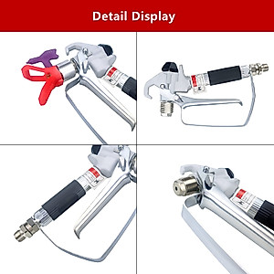 Airless Paint Spray Gun Sprayer High Pressure 3600 PSI 517 Nozzle Tip Swivel Joint for Sprayer