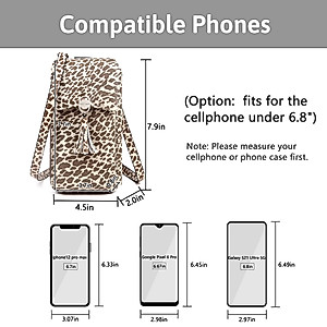 Pearl Angeli Small Crossbody Phone Bag RFID Cell Phone Purse Wristlet Credit Card Wallet Shoulder Bag Travel Royalblue