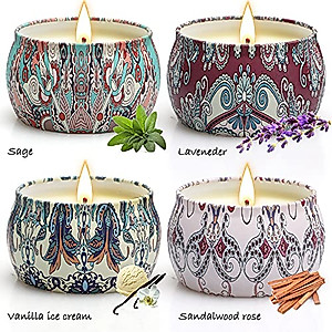 4 Pack Scented Candles Gifts for Women,120H Burning Aromatherapy Stress Relief Candles Birthday Gifts for Women,Ideal Candles Gifts Set Mother's Days Gifts for Her