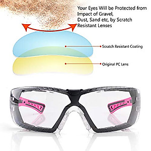 SAFEYEAR Womens Anti Fog Safety Goggles with HD Anti Scratch Resistant Lenses Work Goggles for Women