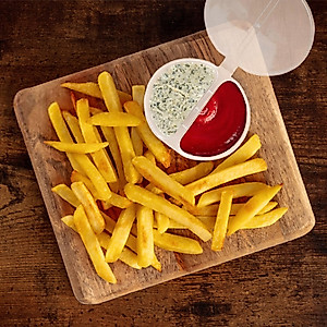 CATPAN Condiment Containers with Hinged Lids:Disposable Two-Compartment Sauce Containers,Clear Leak Proof Sauce Cups,Small Plastic Containers for Sauces,Travel Snack,100ML,30PCS