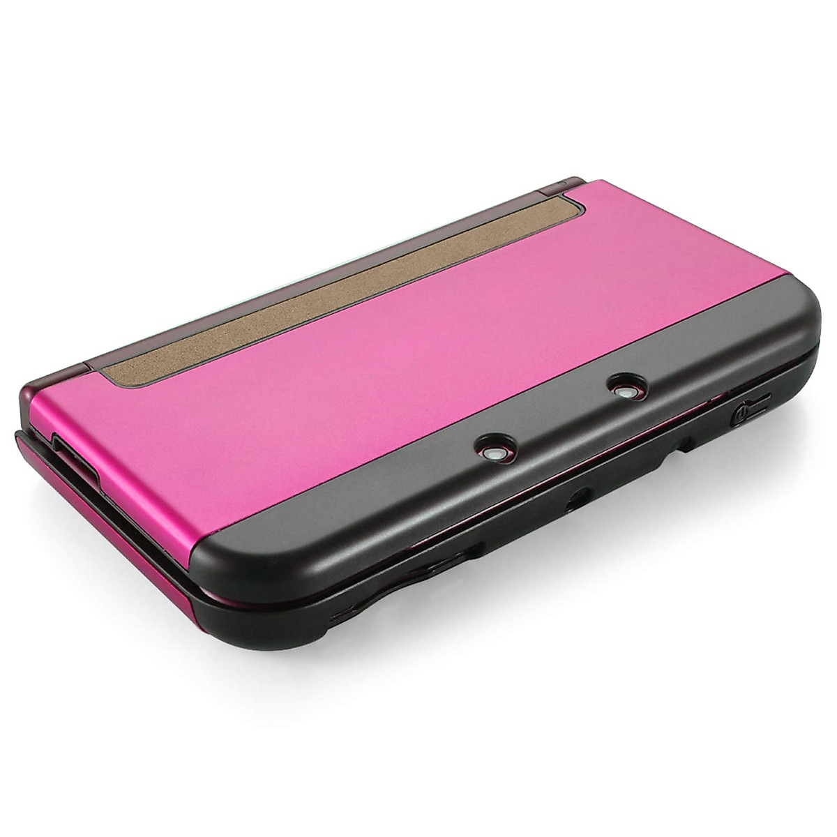 TNP New 3DS Case (Hot Pink) - Plastic + Aluminium Full Body Protective Snap-on Hard Shell Skin Case Cover for New Nintendo 3DS 2015 - [New Modified Hinge-less Design]