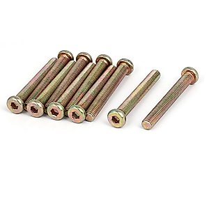 uxcell M8 x 60mm Fully Thread Hex Socket Drive Flat Head Screws Bolts Fasteners 10PCS