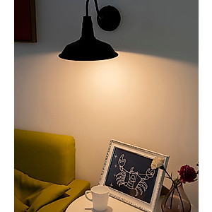 KAYYELAMP 1-Light Motion Sensor Rechargeable Battery LED Bulb Wireless Gooseneck Stem Vintage Design Wall Sconce for Entrance Terrace Bathroom Loft Stairways