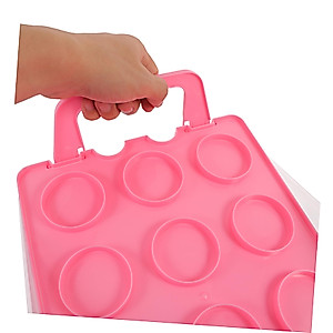 LALAFINA Box cake packing box cupcake holder with lid cake container holder cupcake carrier with lid egg trays carrier cake carrier holder tart carrier Dessert table bakeware plastic