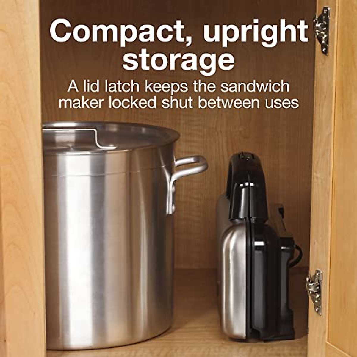 Proctor Silex Deluxe Hot Sandwich Maker, Nonstick Plates, Stainless Steel (25415)