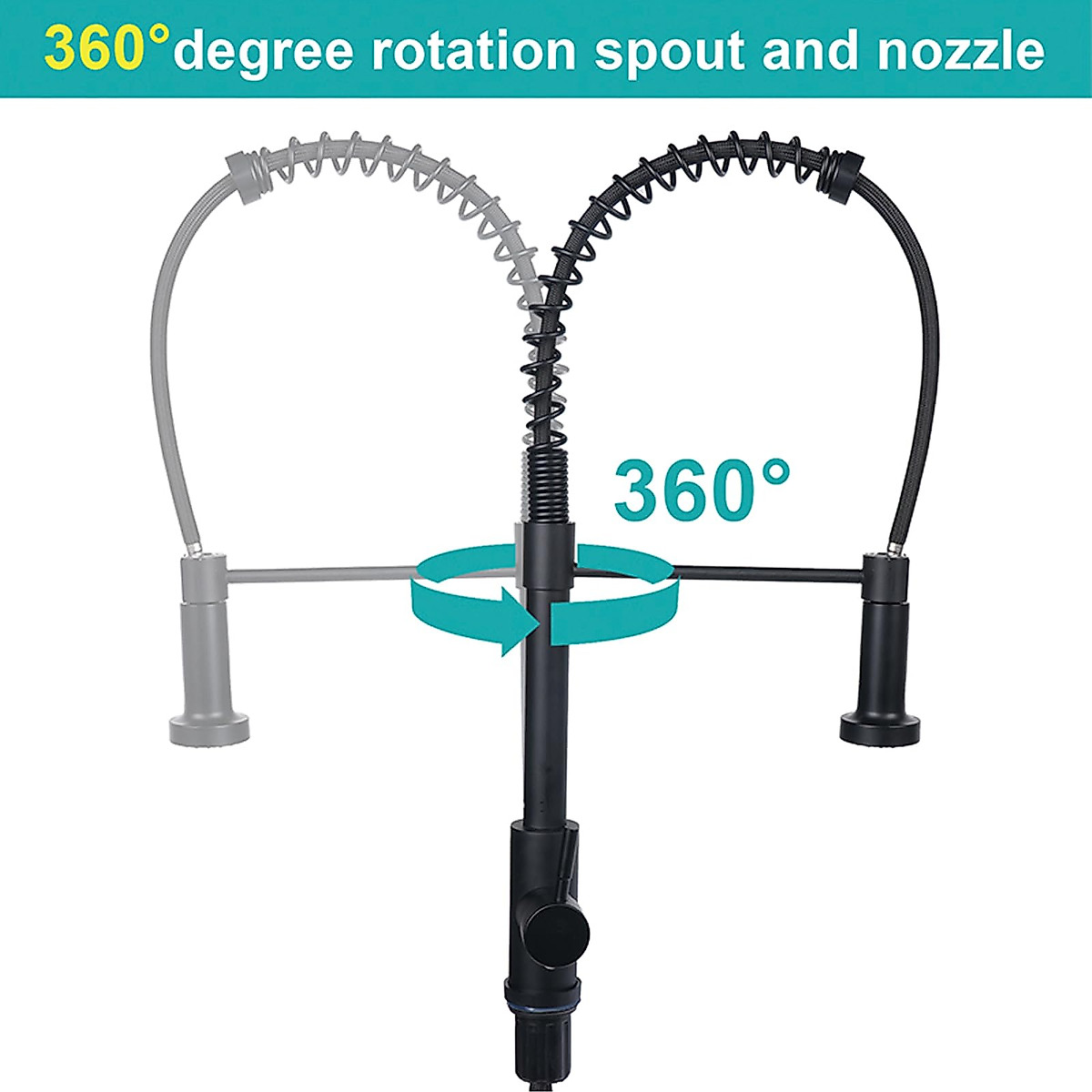 29.5 * 17.7 inch Kitchen Sink, Single Bowl Stainless Steel Sink Multifunctional Drop In Sink with Pull-Down Faucet and Multiple Accessories (black grey, 29.5 * 17.7 inch)