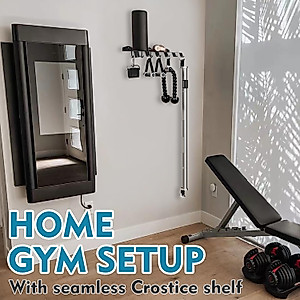 2 Pieces Tonal Accessories Shelf for Gym Wall Storage,Gym Accessory Rack Wall Mount Organizer,Storage Shelves Workout Metal Shelf Holder