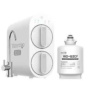 Waterdrop G2P600 Reverse Osmosis System with WD-G2CF Filter, 600 GPD Reverse Osmosis Water Filter, 7 Stage Tankless RO Water Filter System