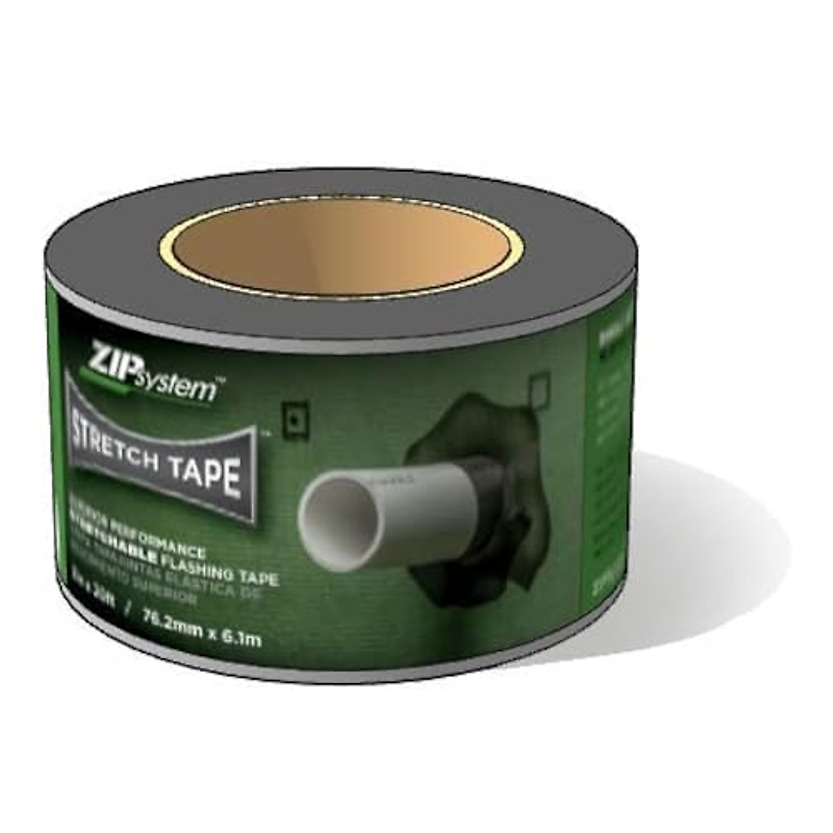ZIP System - Huber ZIP System Stretch Tape - 3 inches x 20 feet - Self-Adhesive Flexible Flashing for Doors-Windows