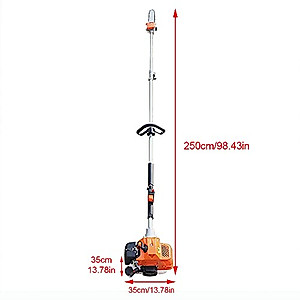 Gas Powered Pole Saw, 52CC 2-Cycle Powerful Chainsaw, Cordless Gas Long Reach Tree Trimmer Pruning Chain Saw, Pole Reach to 8.2 feet for Tree Limb Branches Pruning Garden Tree Trimmer