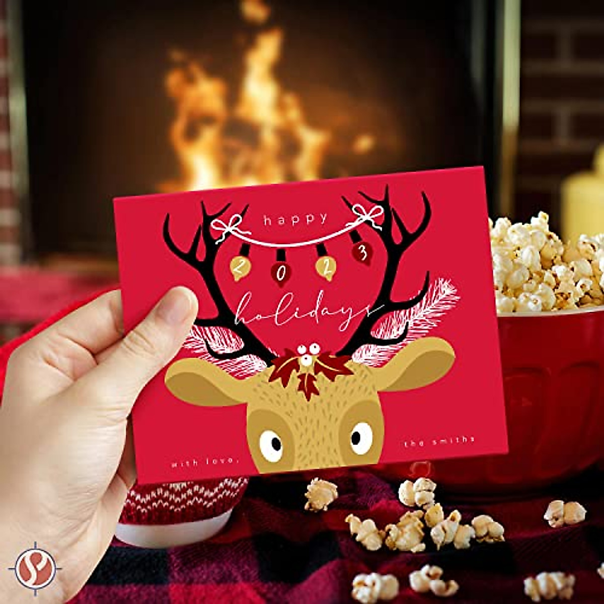 2024 Holiday Christmas Greeting Cards Set - 25 Red and 25 Green Blank Stationary Cards with 50 White Envelopes - 5" x 7" Cards, A7 Envelopes - Great for Greetings, Invitations, Thank You Cards, etc.