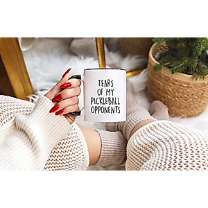 Tears of My Pickleball Opponents - Funny Birthday Gifts Idea for Women Men - Sports Dink Player Present Dad Mom Uncle Aunt Boyfriend Girlfriend Coach - 2024 Coffee Mug Ceramic Cup Novelty (11 oz)