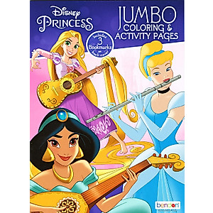 Disney Princess Coloring Book Activity Set for Kids Featuring Disney Princess, Encanto, Moana and Frozen