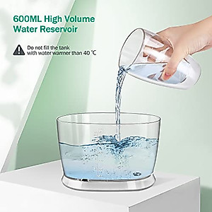 Initio Water Dental Flosser 2 Modes, 10 Adjustable Modes,Oral Irrigator with 600ML Detachable Water Tank, 6 Multifunctional Jet Tips,Water Dental Pick for Braces Care,Teeth Cleaner,White
