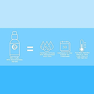 Skin Daily 10% Niacinamide Brightening Serum W/Zinc- Dark spot, Hyperpigmentation, Melasma Treatment for Face - Unlock Flawless Skin with Our Niacinamide Serum - The Secret to Your Best Skin Yet