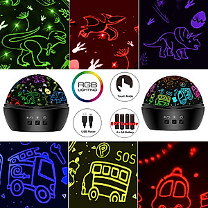 Dinosaur Toys for 3-8 Year Old Boys,Dino Projection Kids Toys for 3-8 Year Olds Boys 2 in 1 Car Toy for 2-10 Year Olds Boys,Chirstmas Stocking Stuffers Gifts for 2-10 Year Olds Kids Toddler Toys