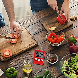 Kitchen Timer 4 PCS,Digital Magnetic Timers,4 Color Countdown Timer Classroom Stop Watches Alarm Clock for Teeth Kids Teachers Cooking Study Shower Desk Classroom Kitchen Home Gym