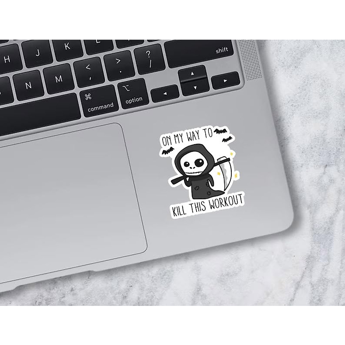 Miraki On My Way To Kill This Workout Sticker, Ghost Sticker, Planner Sticker, Workout Sticker, Gym Sticker, Water Assitant Die-Cut Vinyl Funny Decals for Laptop, Phone, Water Bottles, Kindle Sticker