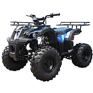 125cc ATV for Sale ATV Quad Youth 4 wheeler ATVs Adults ATV Four Wheelers Big Tires LED Lights with Reverse and Matching Rims - Burgundy