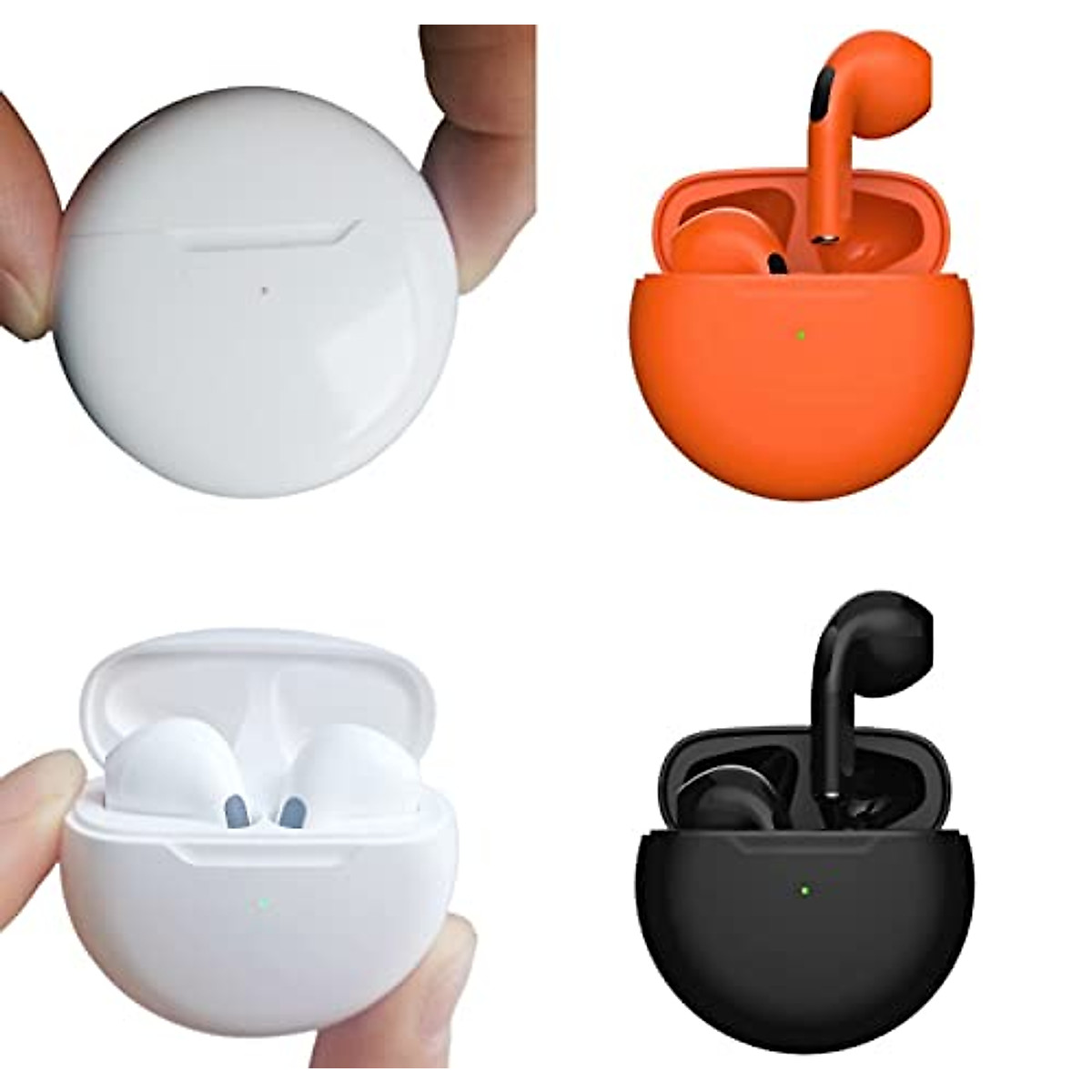 Earbuds, Bluetooth in-Ear Headphones, Immersive Bass Sound, Earphones with Mini Charging Case, Mic, Waterproof for Sport, Work, Travel. Compatible with iPhone/Android/Samsung/PC (White)