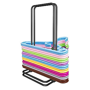 Hanger Storage Organizer Holder Stacker Stand Portable Stander Hangers Rack for Laundry Closet Dry Cleaning Room Adult or Child Clothes Hangers Black Space Saving Keep Laundry Room Neat and Clean