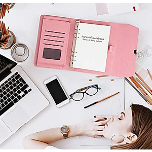 JoyNote Journal with Lock for Women, 2-in-1 Lock Journal with Combination Digital Password, Locking Diary Journal Notebook with 4 Card Slots, Pen Holder, 95 Sheets/190 Pages A5 Papers, Pink