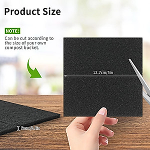 Compost Bin Filter, 10Pcs Charcoal Filters for Compost Bucket 5Inch Compost Charcoal Filters Replacement Natural Home Compost Bin Filters