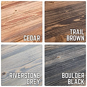 Restore by Pipe DÉCOR Solid Wood Desk or Dining Table Top, Reclaimed Ponderosa Pine in Boulder Black, 60 in. x 36 in. x 1.25 in