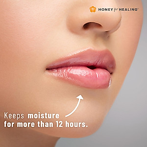 Honey for Healing Lip Balm Moisturizer with Manuka Honey 15+ UMF, Coconut Oil, and Castor Oil For Chapped, Cracked, Dry Lips | Protects, Smoothes, and Nourishes your Lips | 0.25 oz / 7 gr. (Natural)