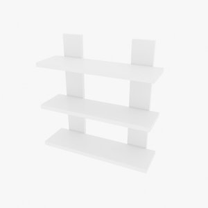Harris Floating Wall Shelf, Modern Wall Shelves, Wall Shelving, Floating Bookshelf, Wall Mounted Shelves, Space Saving Furniture (White)