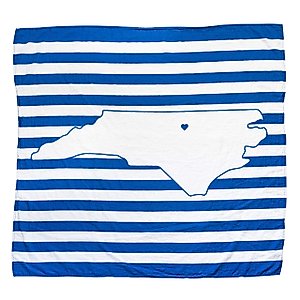 TWIG & BALE Durham North Carolina Duke Baby Blanket Organic Cotton Muslin Swaddle Blanket - 47" x 43" - Fans of Duke Baby Gift for Boys Girls Newborn Receiving Blanket
