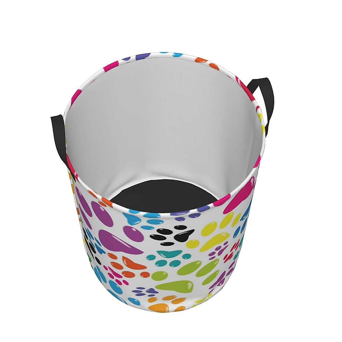 Laundry Basket Dog Paw Print Collapsible Laundry Hamper Lightweight Storage Bin for Bedroom Bathroom Toys Organizer Nursery Medium
