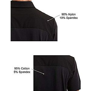 Tactical Shirts T-Shirts for Men Short Sleeve T-Shirt Mens Cotton Pique Polo Shirt Dry Fit Summer Golf Shirts for Work Fishing